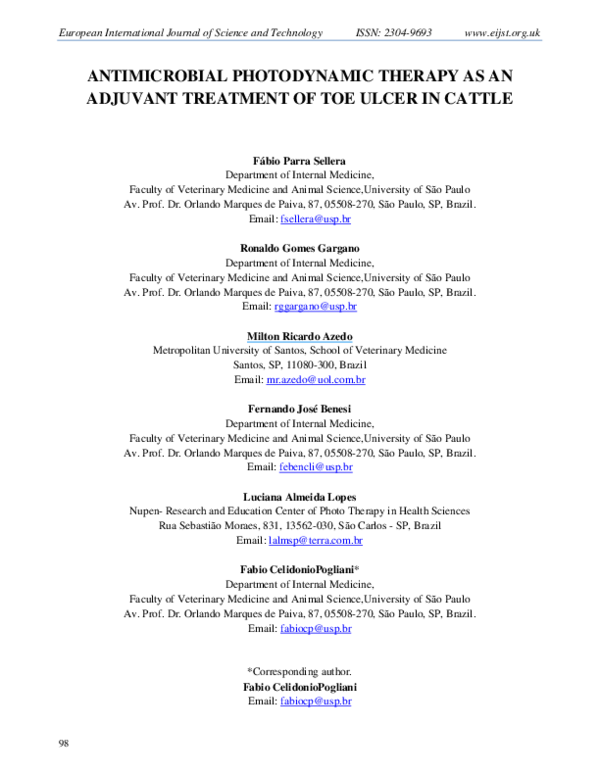 (PDF) Antimicrobial photodynamic therapy as an adjuvant treatment of ...