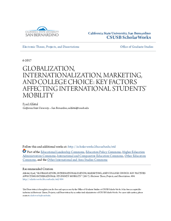 (PDF) GLOBALIZATION, INTERNATIONALIZATION, MARKETING, AND COLLEGE ...