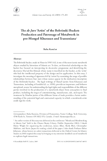 (PDF) The de Jure 'Artist' of the Bobrinski Bucket: Production and ...