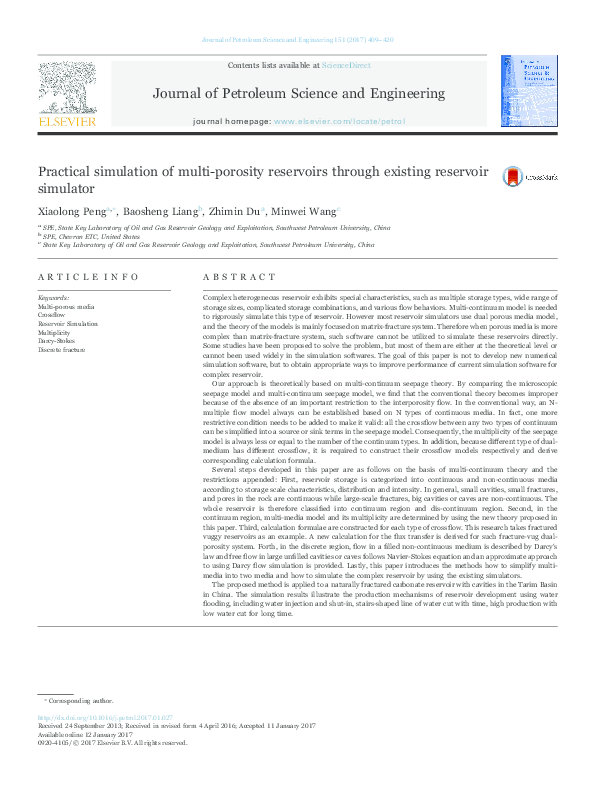 (PDF) Practical simulation of multi-porosity reservoirs through ...