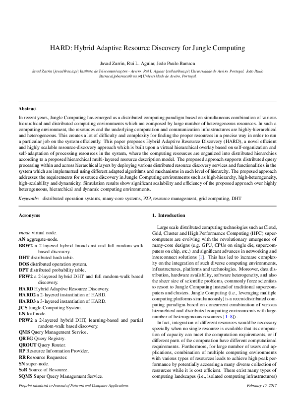 (PDF) HARD: Hybrid Adaptive Resource Discovery for Jungle Computing