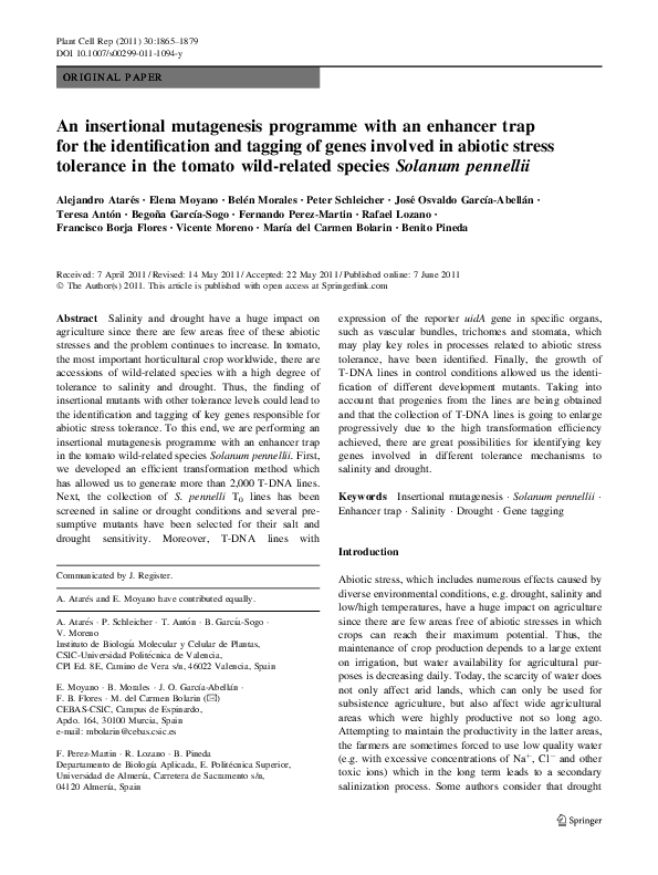 (PDF) An insertional mutagenesis programme with an enhancer trap for the identification and ...