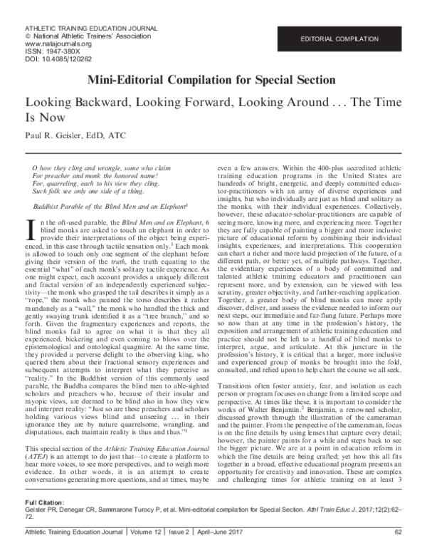 (PDF) Mini-Editorial Compilation for Special Section