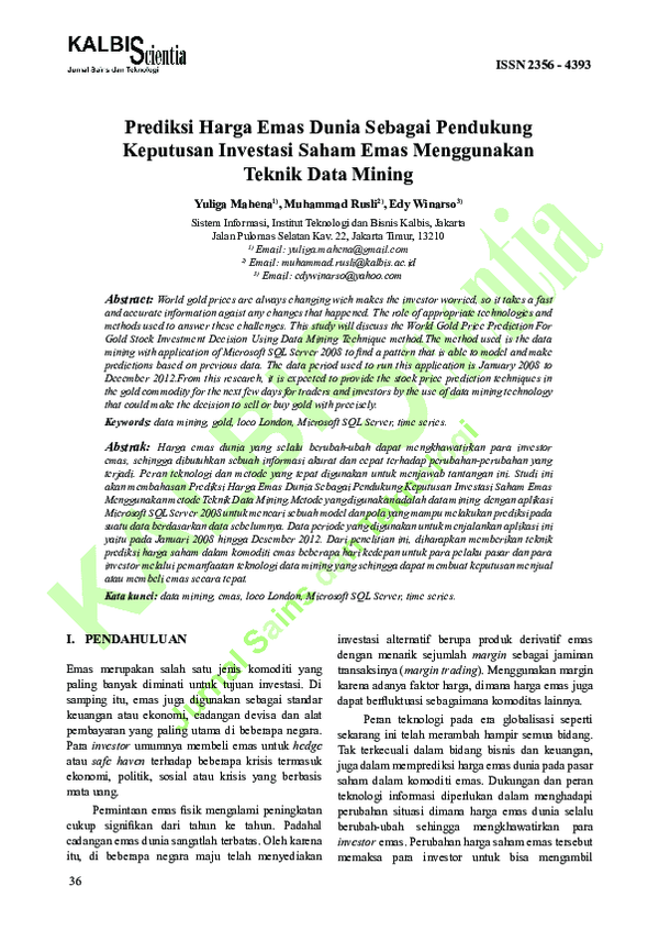(PDF) Dwdm teknik data mining | nur janah - Academia.edu