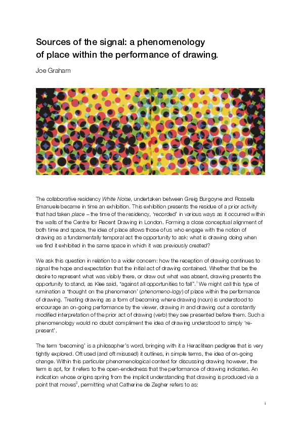 (PDF) Sources of the Signal: a phenomenology of place within the ...