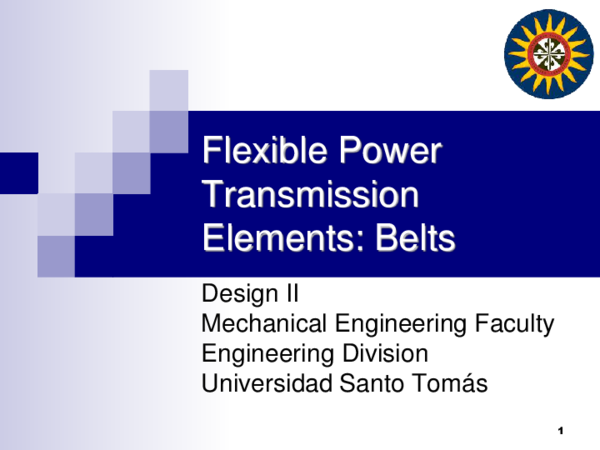 (PDF) Flexible Power Transmission Elements: Belts