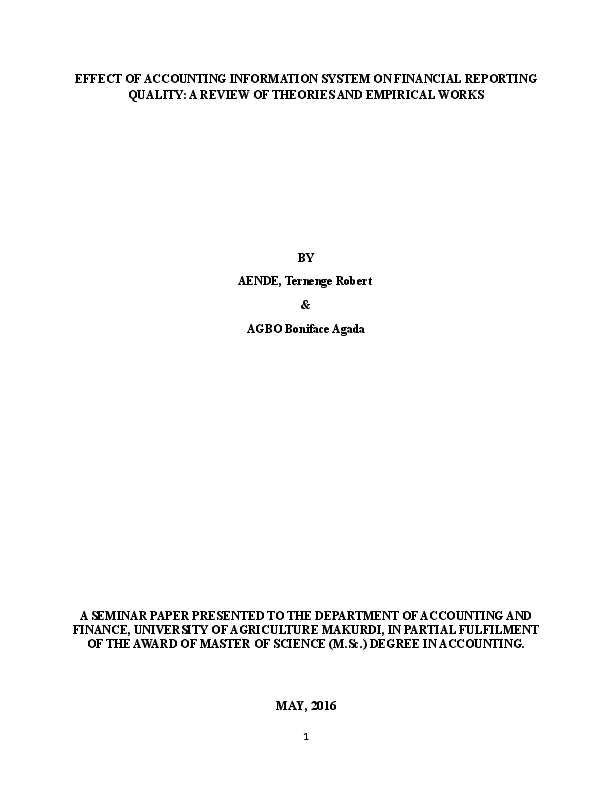 (DOC) EFFECT OF ACCOUNTING INFORMATION SYSTEM ON FINANCIAL REPORTING ...