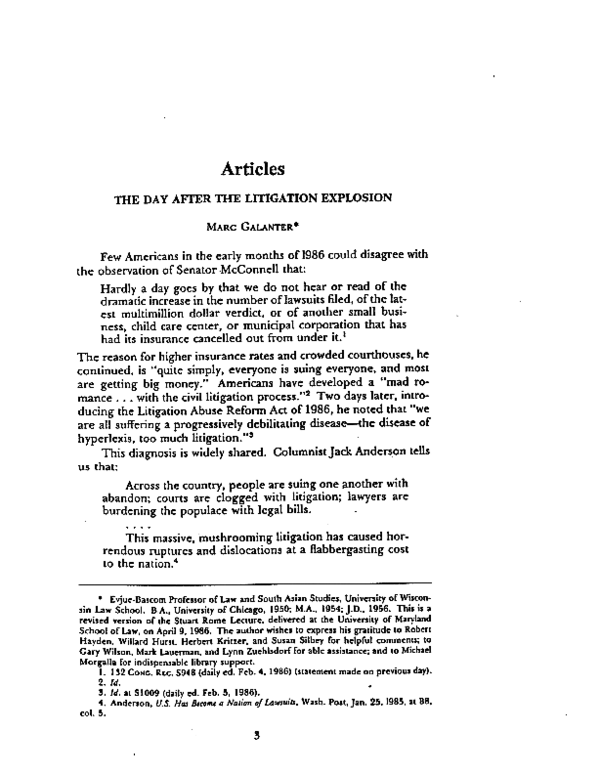(PDF) Day after the Litigation Explosion, The