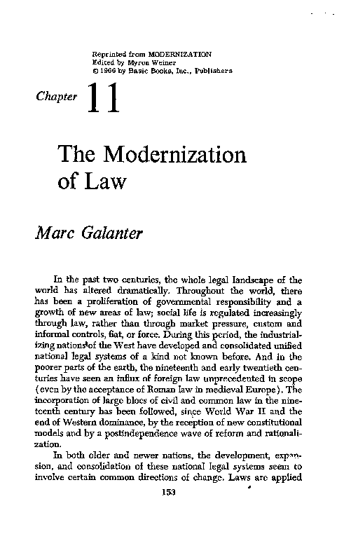 (PDF) The modernization of law