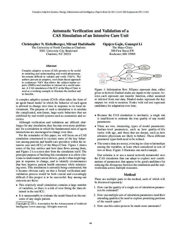 (PDF) Automatic Verification and Validation of a CAS Simulation of an ...
