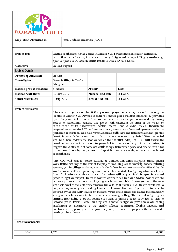 (DOC) Rural Child Organization Project Proposal on Peacebuilding ...