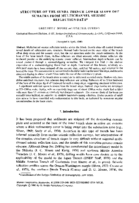 (PDF) Structure of the Sunda Trench lower slope off Sumatra from ...