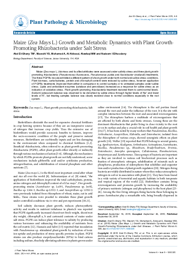 (PDF) 2015 Maize (Zea Mays L.) Growth and Metabolic Dynamics.pdf