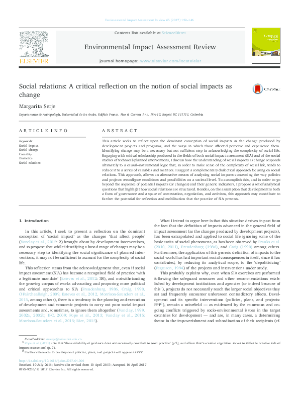 (PDF) Social relations: A critical reflection on the notion of social ...