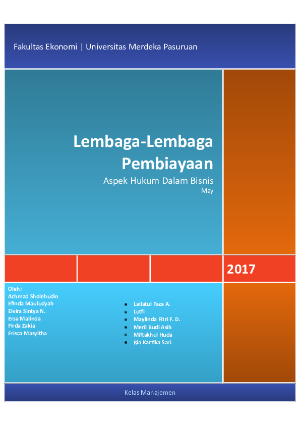 (DOC) Lembaga-lembaga Pembiayaan