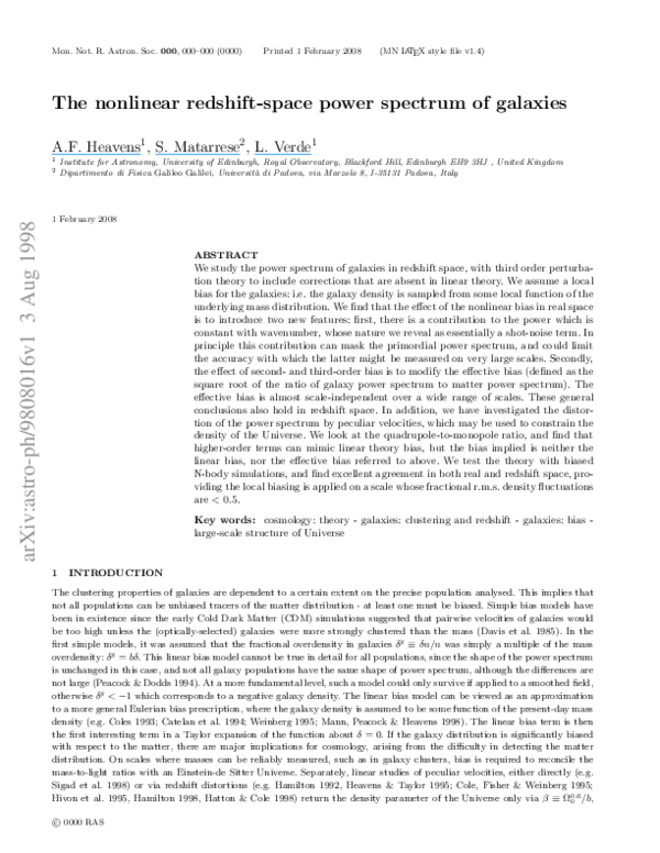 (PDF) The non-linear redshift-space power spectrum of galaxies