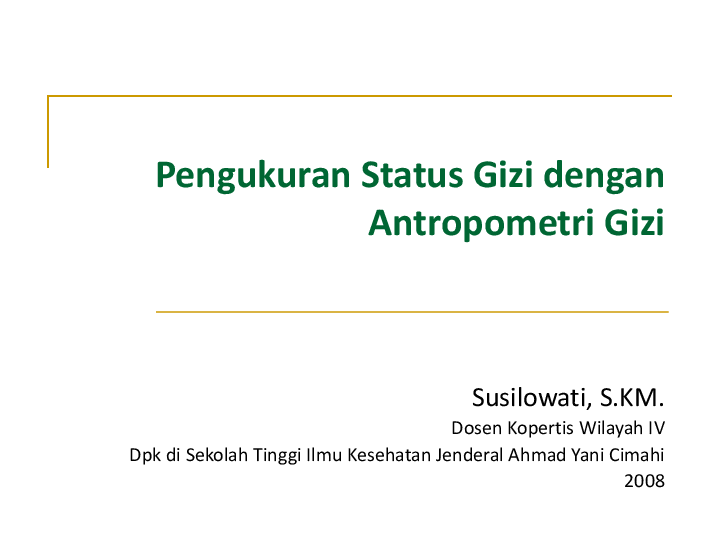 (PDF) Pengukuran Status Gizi dengan Antropometri Gizi