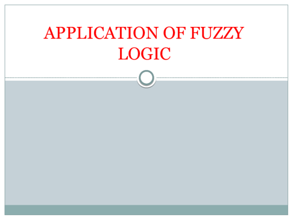 (PPT) Application of fuzzy logic-