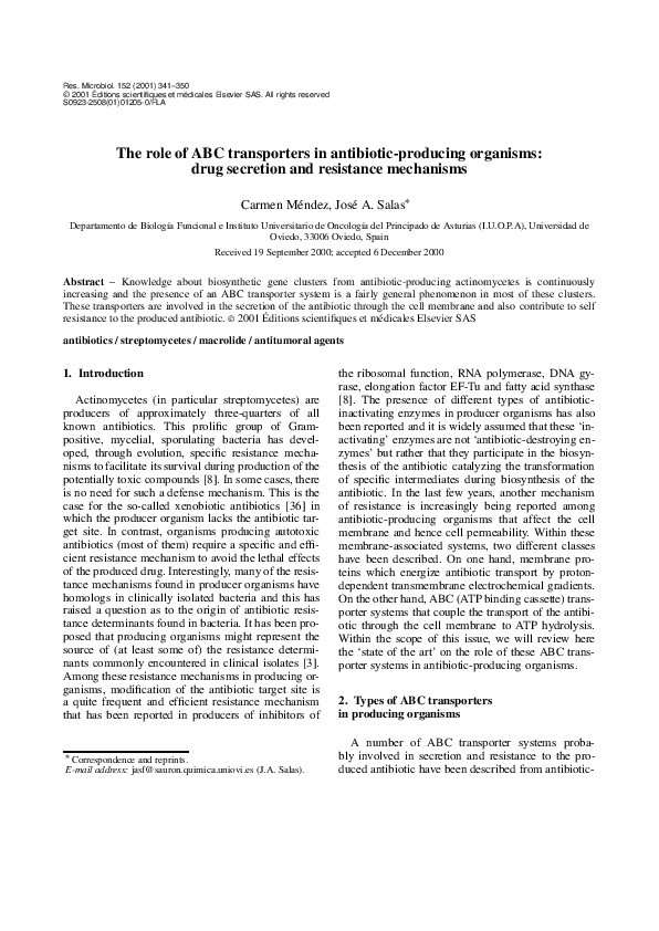(PDF) The role of ABC transporters in antibiotic-producing organisms ...
