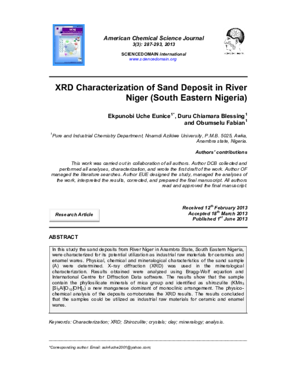 (PDF) XRD Characterization