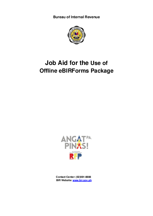 (PDF) Bureau of Internal Revenue Job Aid for the Use of Offline eBIRForms Package