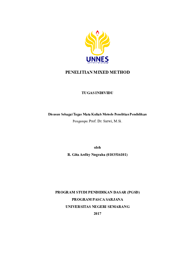 (DOC) PENELITIAN MIXED METHOD (DOC) PENELITIAN MIXED METHOD