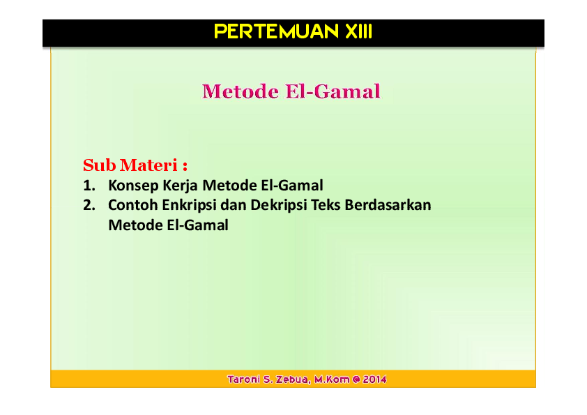 (PDF) Contoh Manual Metode El-Gamal