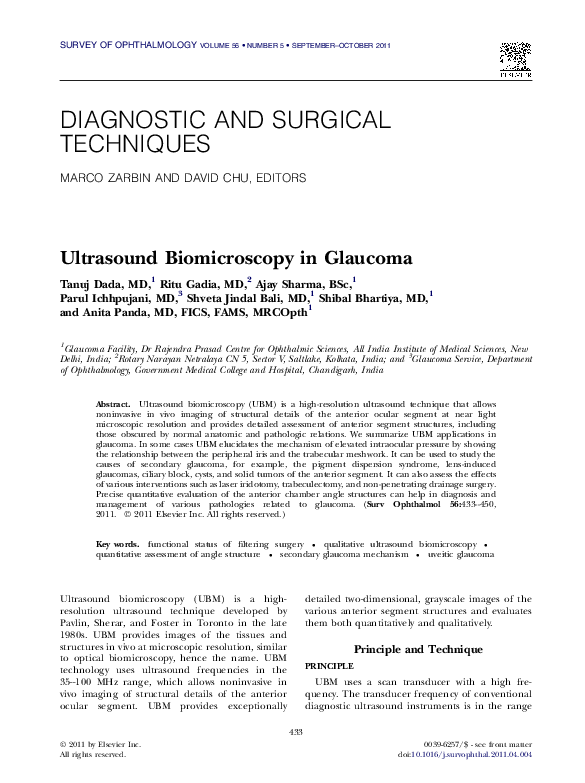 (PDF) Ultrasound Biomicroscopy in Glaucoma