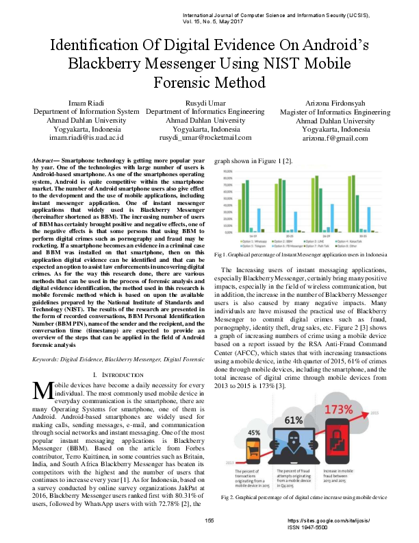 (PDF) Identification Of Digital Evidence On Android’s Blackberry ...
