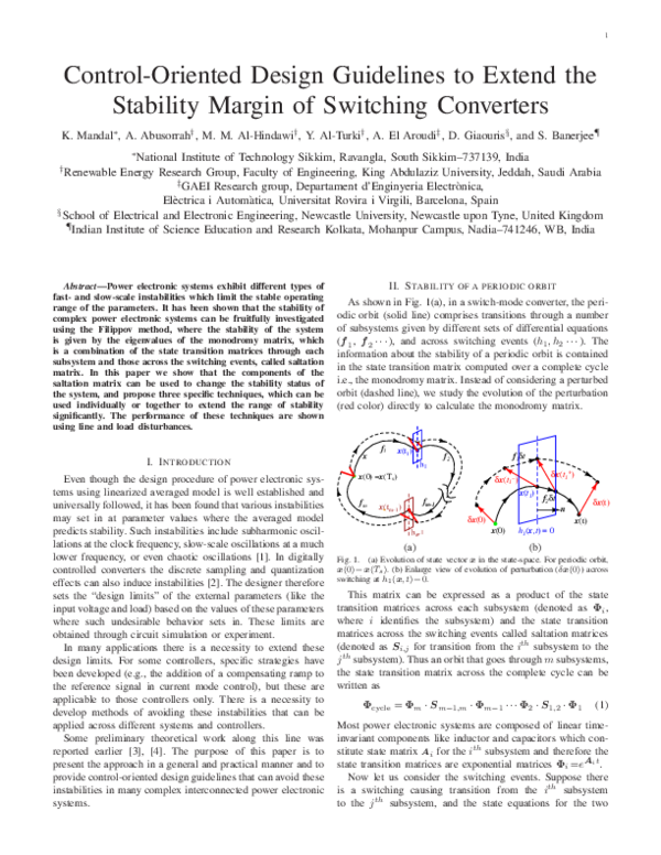 (PDF) Control-Oriented Design Guidelines to Extend the Stability Margin of Switching Converters