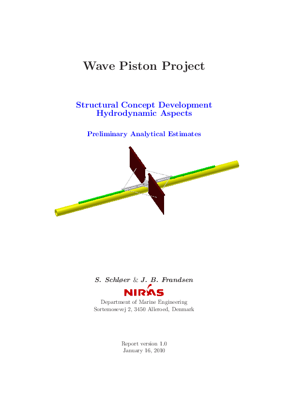 (PDF) Wave Piston Project. Structural concept development. Hydrodynamic ...