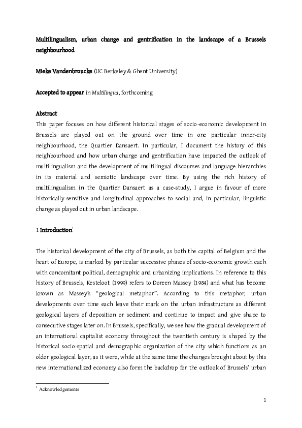 (PDF) Multilingualism, urban change and gentrification in the landscape ...