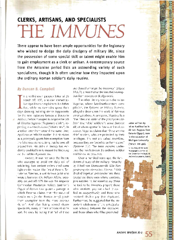 (PDF) The Roman Army in Detail: Clerks, artisans, and specialists - the ...