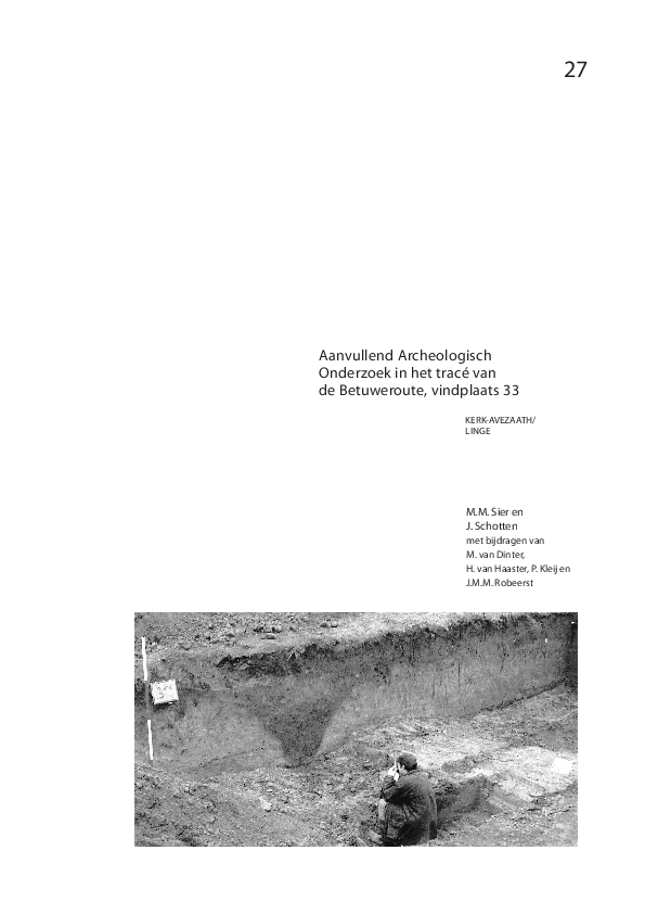 (PDF) Sier, M. M en J. Schotten en M. van Dinter 1998: Aanvullend ...