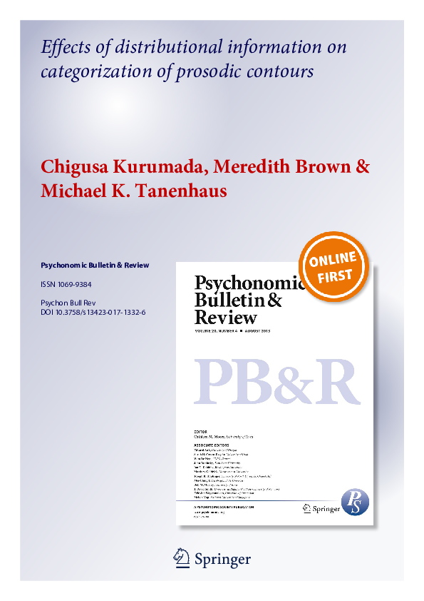 (PDF) Effects of distributional information on categorization of ...