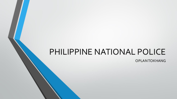 (PPT) PHILIPPINE NATIONAL POLICE