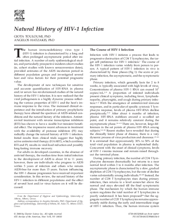 (PDF) Natural history of HIV-1 infection