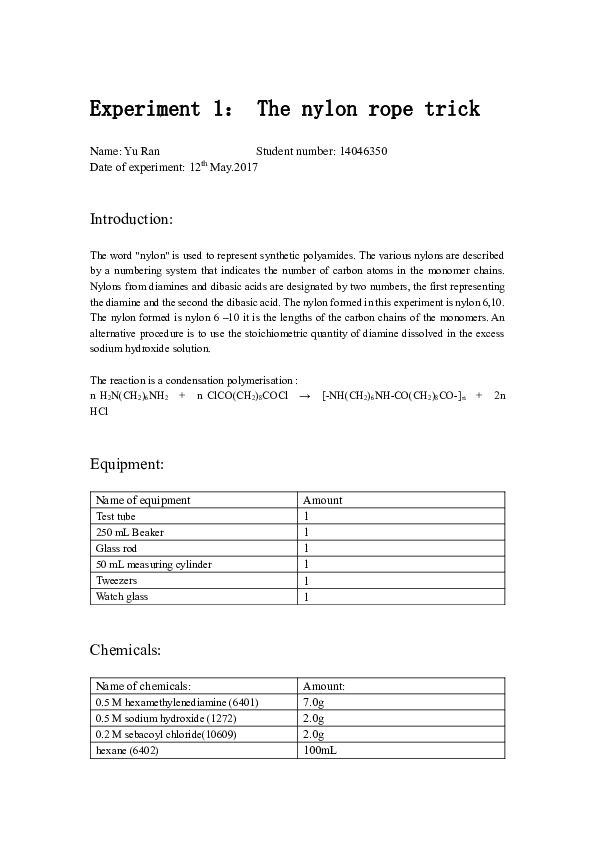 (DOC) Experiment 1: The nylon rope trick