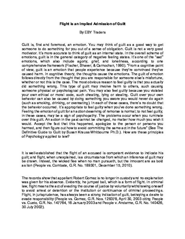 (PDF) Flight is an Implied Admission of Guilt