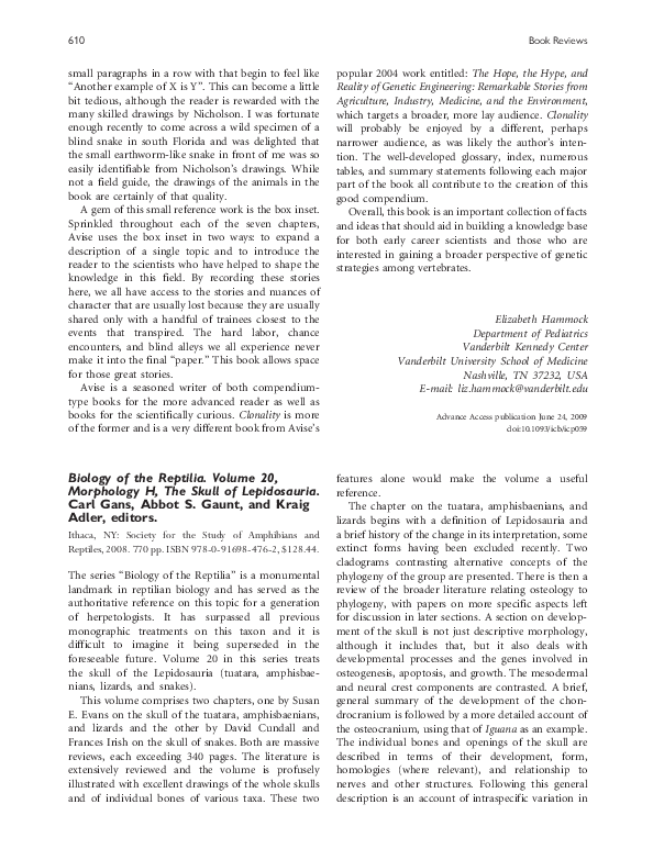 (PDF) Biology of the Reptilia. Volume 20, Morphology H, The Skull of ...