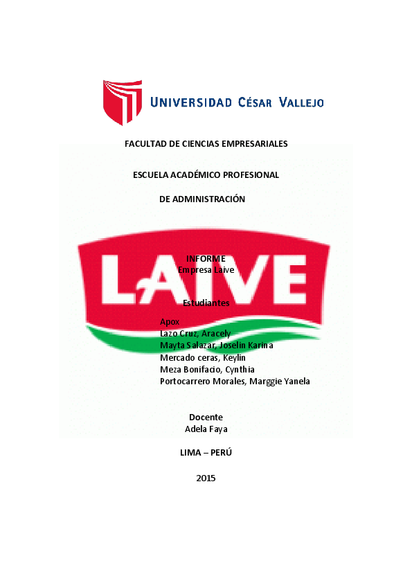 (DOC) INFORME DE LAIVE