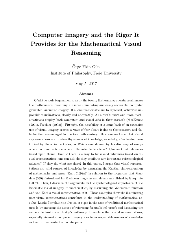 (PDF) Computer Imagery and the Rigor It Provides for the Mathematical ...