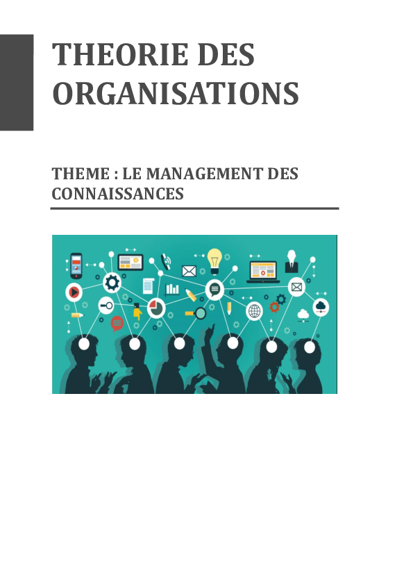 (DOC) Theorie des organisations Thème : Le MANAGEMENT DES CONNAISSANCES