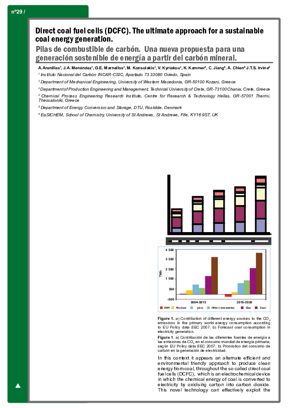 (PDF) Direct coal fuel cells (DCFC). The ultimate approach for a ...