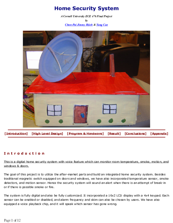 (PDF) Home Security System