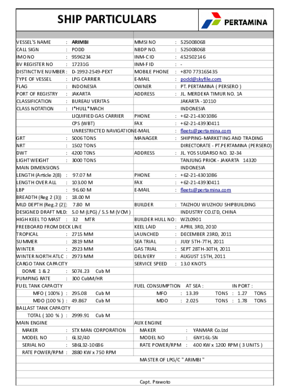 07 Ship Particulars PDF