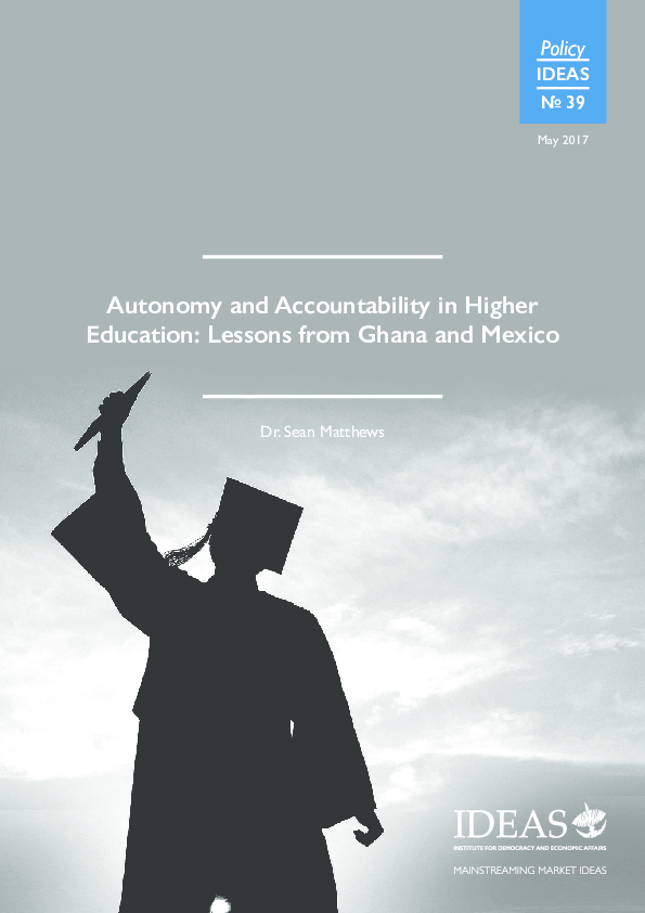 (PDF) Autonomy and Accountability in Higher Education: Lessons from ...