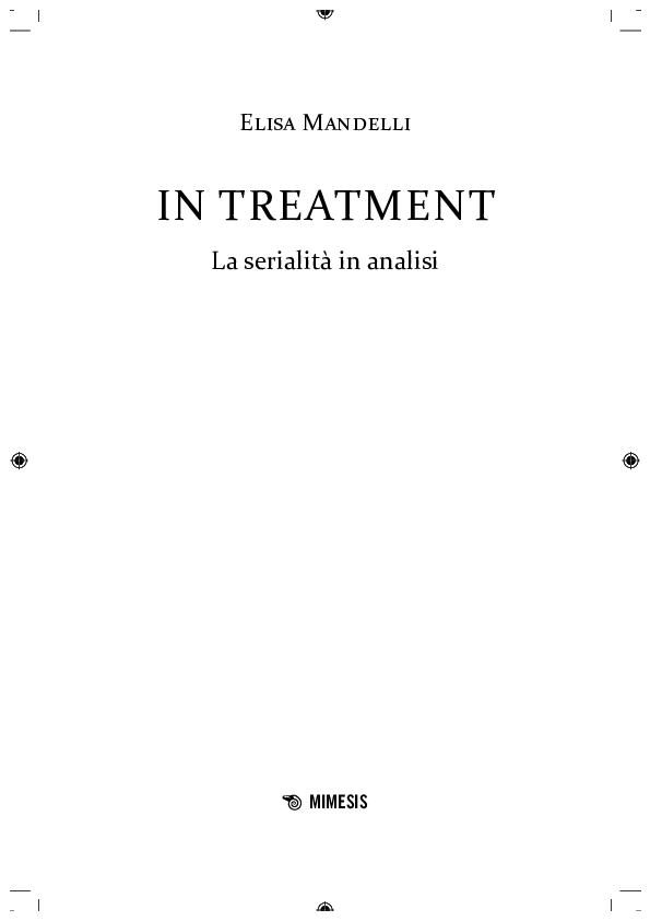 (PDF) In Treatment. La serialità in analisi