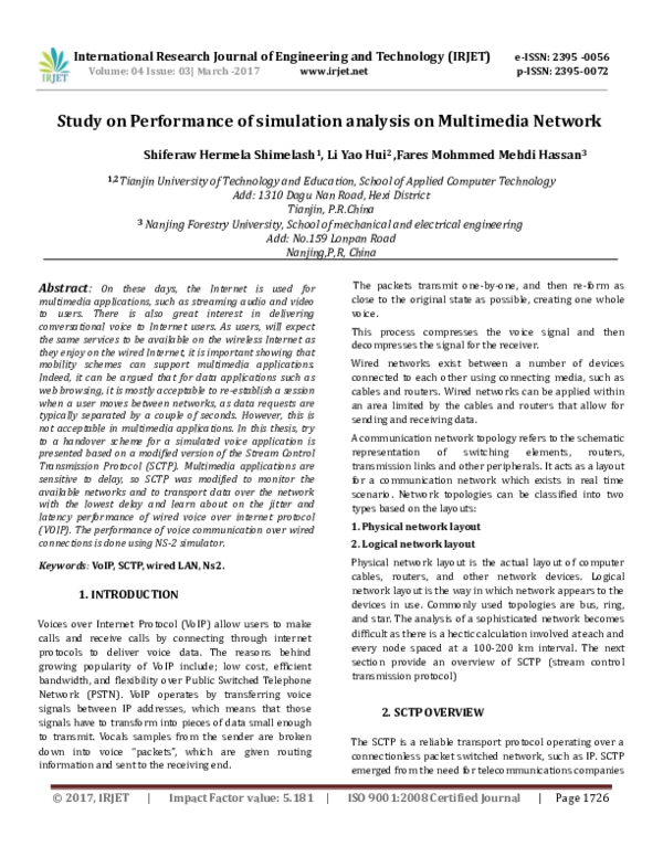 (PDF) Study on Performance of simulation analysis on Multimedia Network