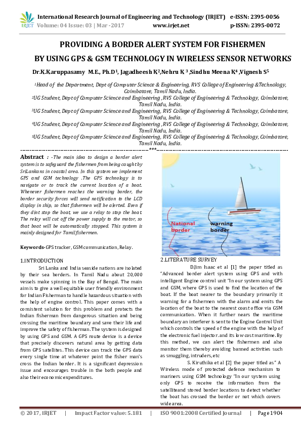 (PDF) PROVIDING A BORDER ALERT SYSTEM FOR FISHERMEN BY USING GPS & GSM TECHNOLOGY IN WIRELESS ...